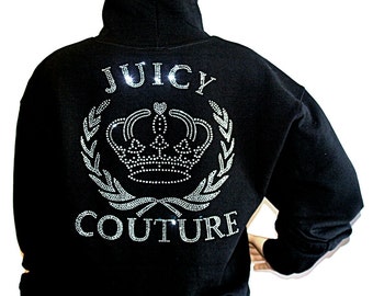 Rhinestone hoodie | Etsy