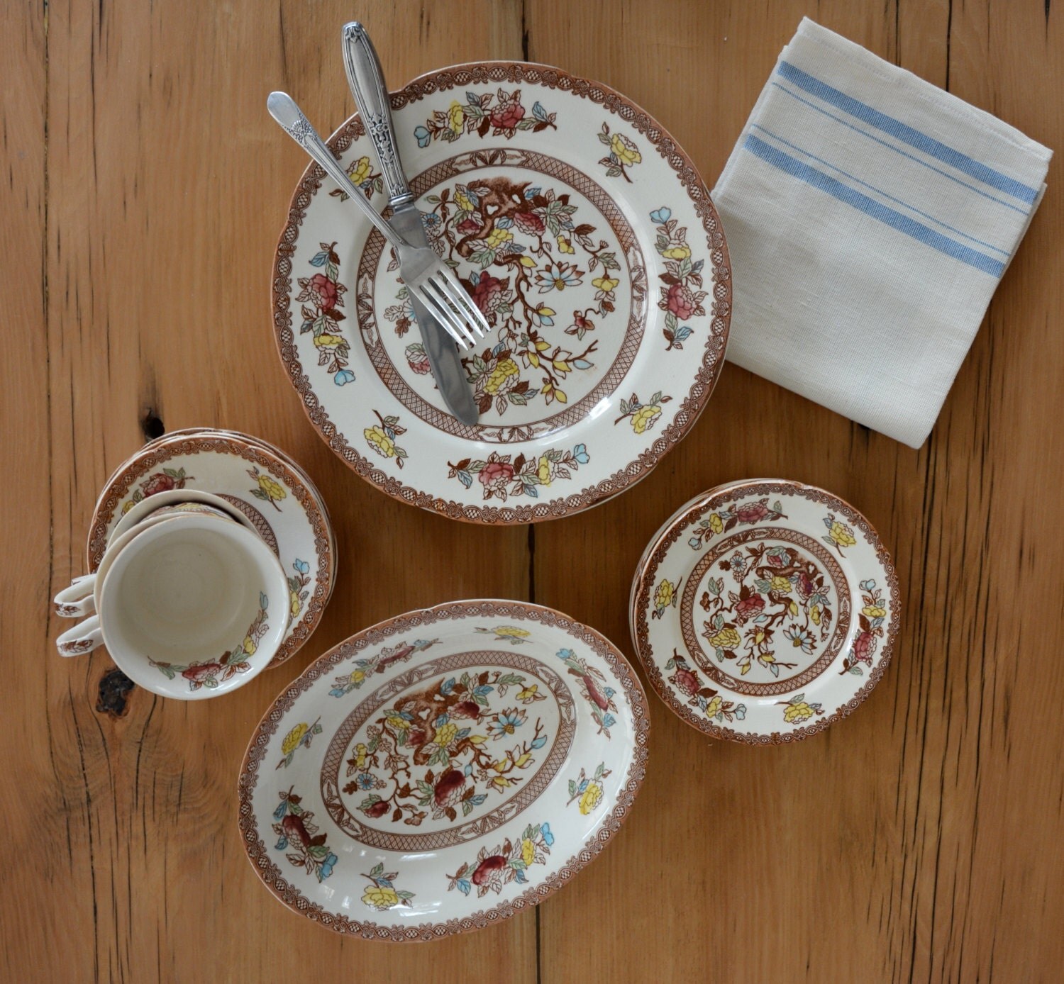 Vintage Set of China, Indian Tree China, Maruta Indian Tree ...