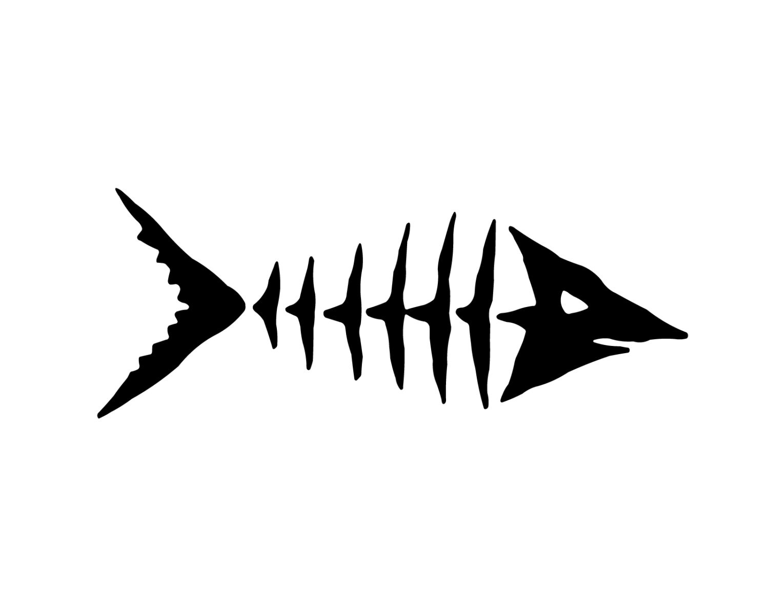 Fish Skeleton Decal Fishing Decal Outdoorsman Fish Sticker