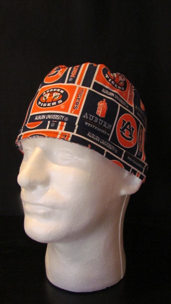 Auburn University Tigers Tie Back Surgical Scrub Hat Cap