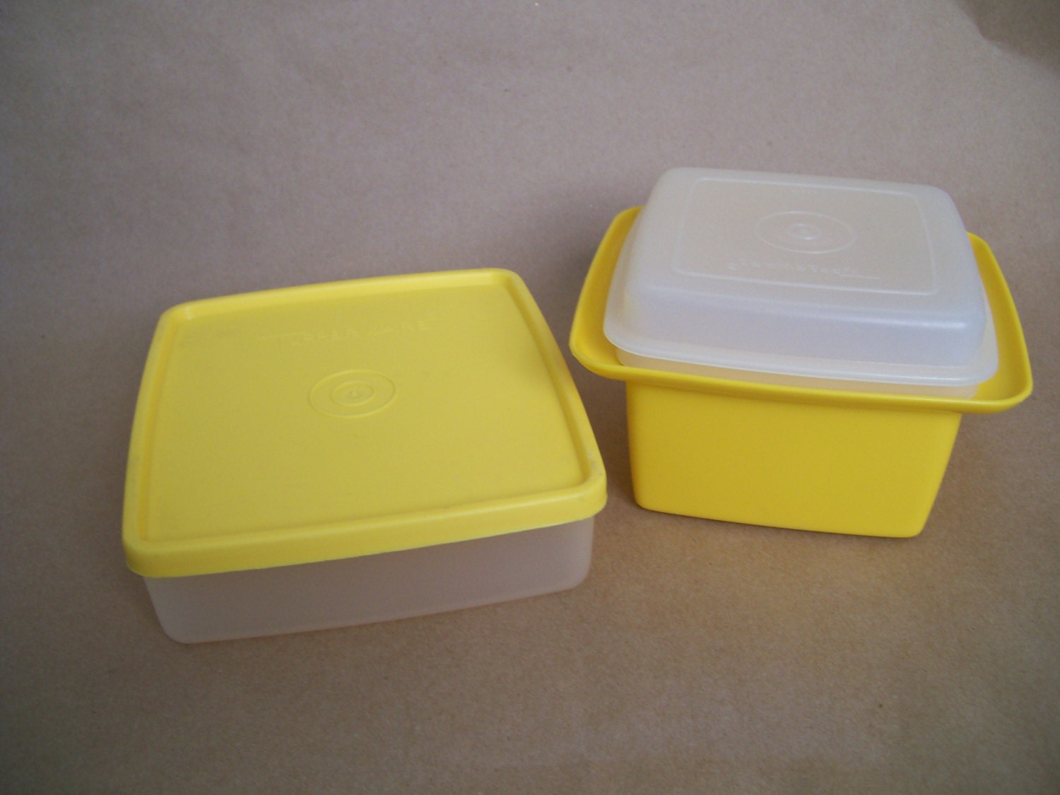 Tupperware Square Containers in Maize Yellow by GidgetAndMirabelle