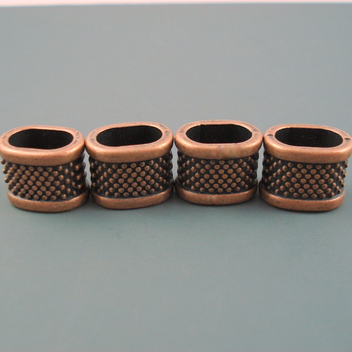 Copper Finish Slide Connector FOUR 7MM x 3MM Copper Slides