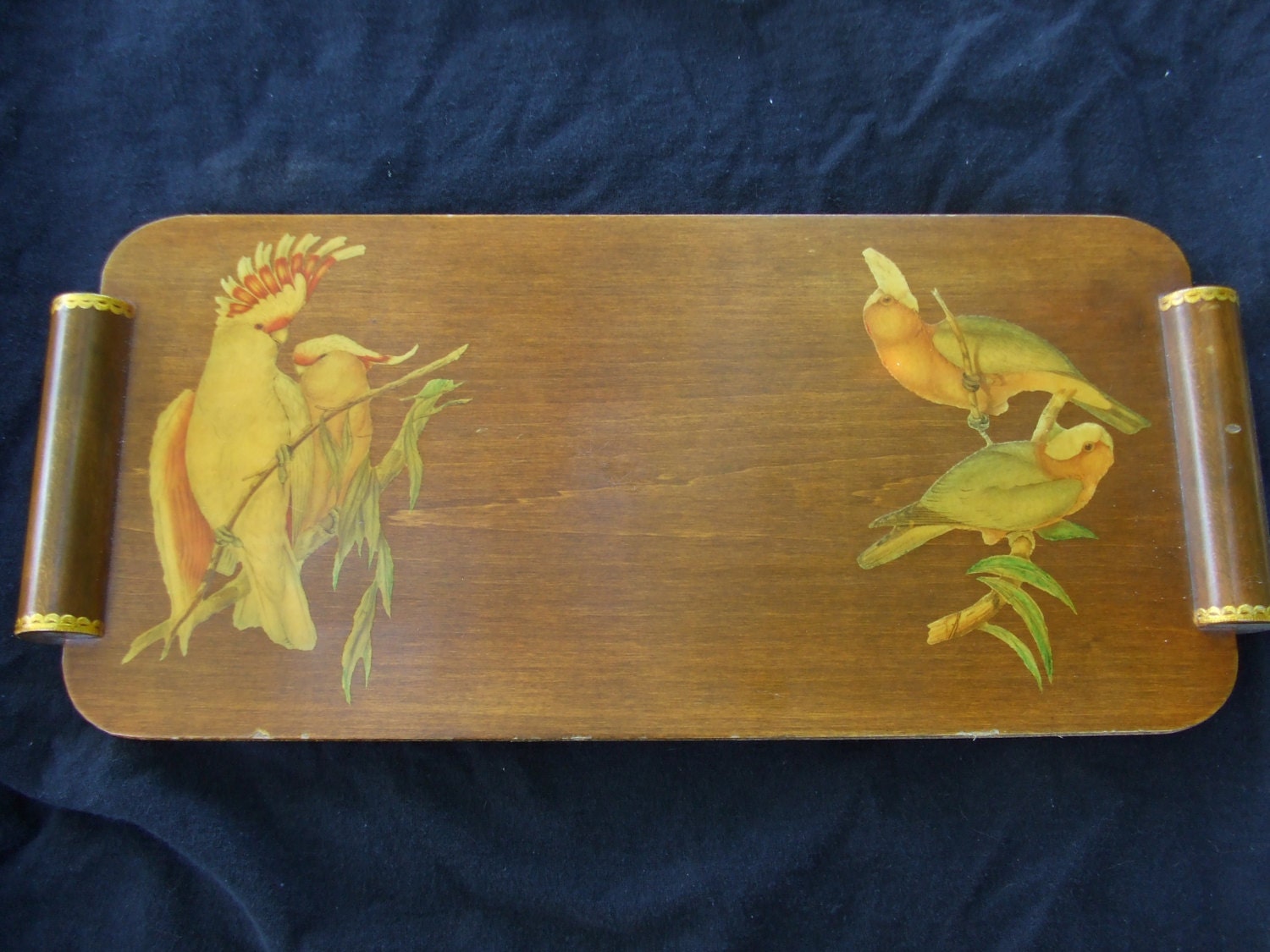 Vintage Decoupage Parrot Tray , Old Decorative Bird Tray – Haute Juice