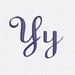 Fancy Swoop Font Machine Embroidery Design Upper and Lower