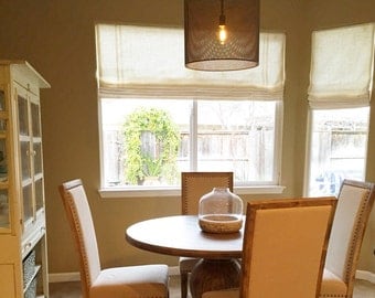 Classic flat banded roman shade