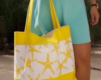Yellow beach bag | Etsy