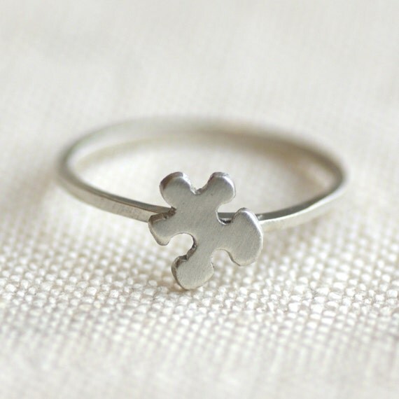 Autism Awareness Puzzle Piece Ring