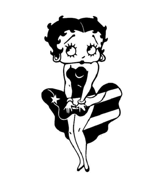 Betty Boop Puerto Rican Flag