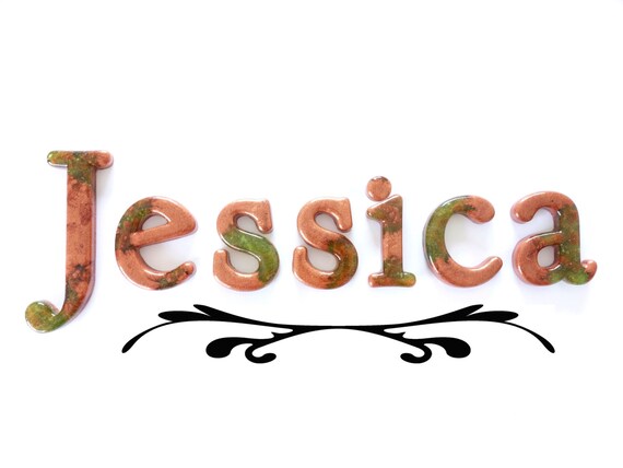 Items similar to Decorative Girls Name Sign: Jessica. Decorative Letter ...