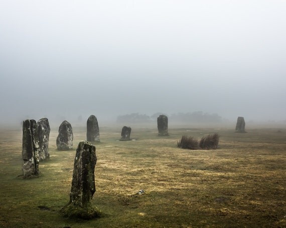 Items similar to England photography, stone circle, dark, mysterious ...