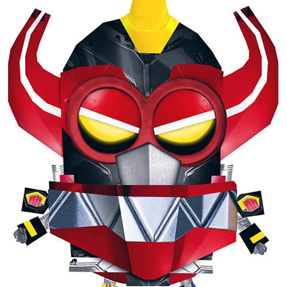 Megazord Minion Print Power Rangers Character Wall by MinionMeShop