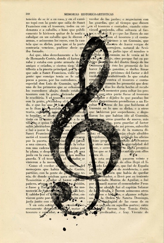 Treble Clef Sign Print Poster Book Art by ThePurpleHamster