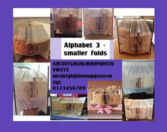 Book Folding Pattern Mini Alphabet 2 average 35 by CraftyHana