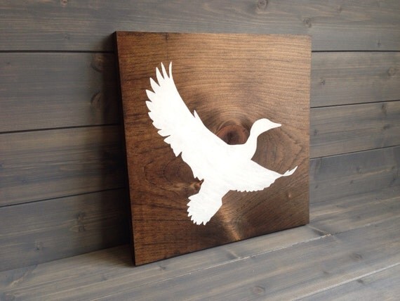 Duck Wood Sign Duck Sign Stained Hand Painted Choose
