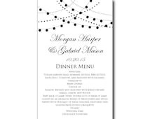 Popular items for black wedding menu on Etsy