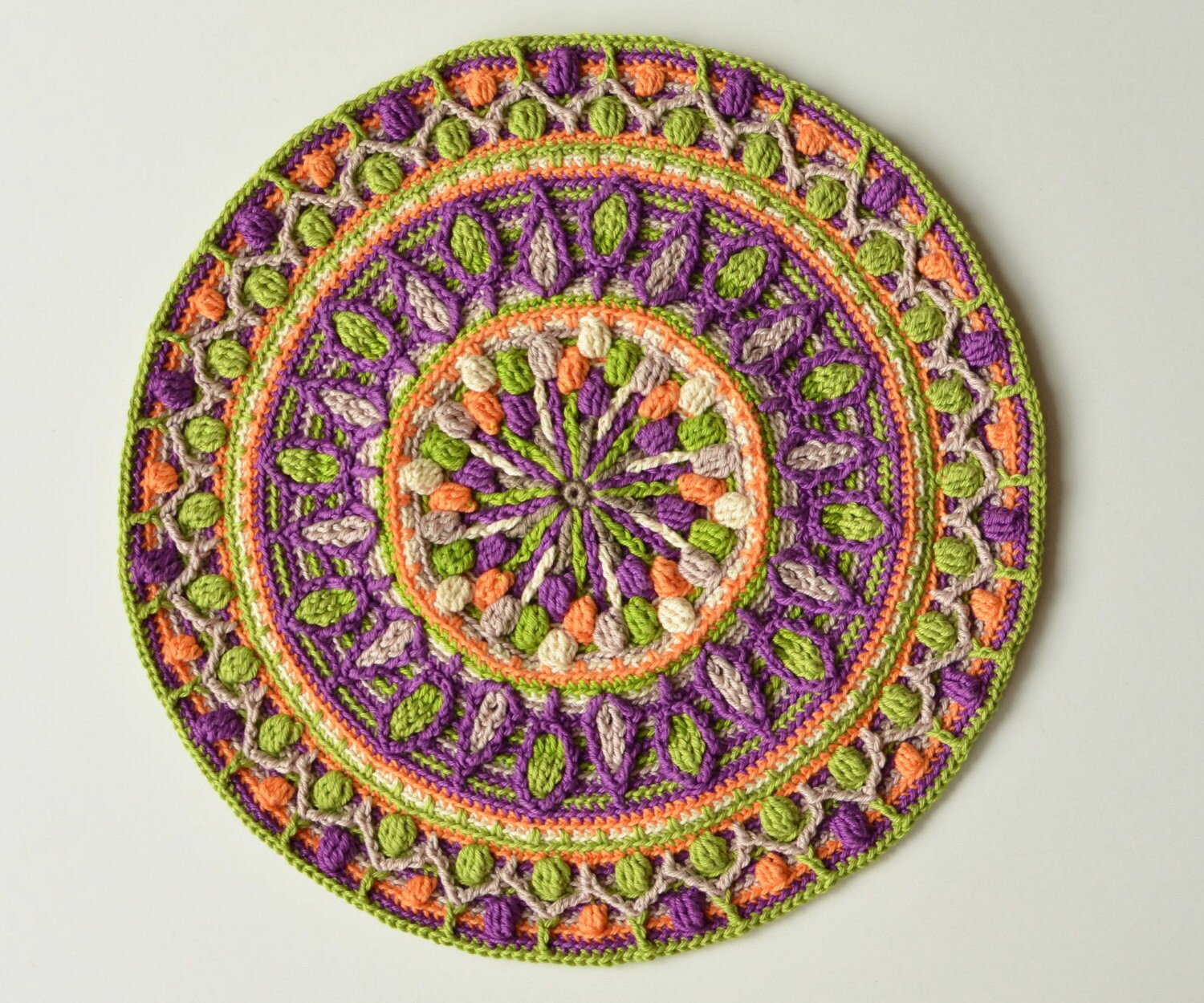 PATTERN Overlay Crochet Mandala Dandelion round mandala