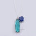 Teal Quartz Long Rounded Rectangle 11x30mm Lapis Square 12mm