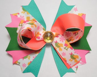 Popular items for spring hair bow on Etsy