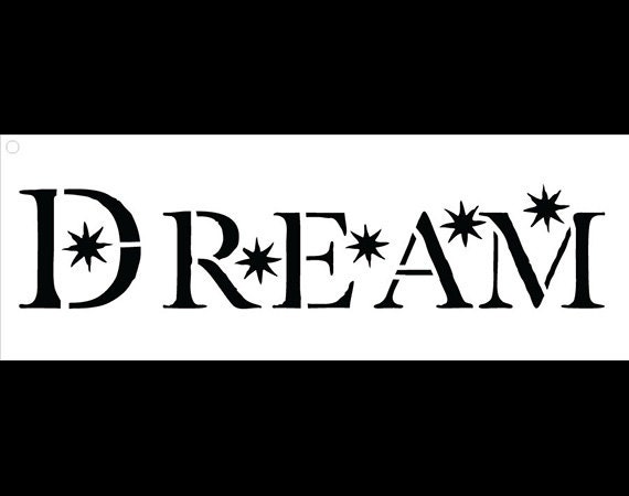 Dream-Word Stencil-Starry-Select Size-SKU: STCL667