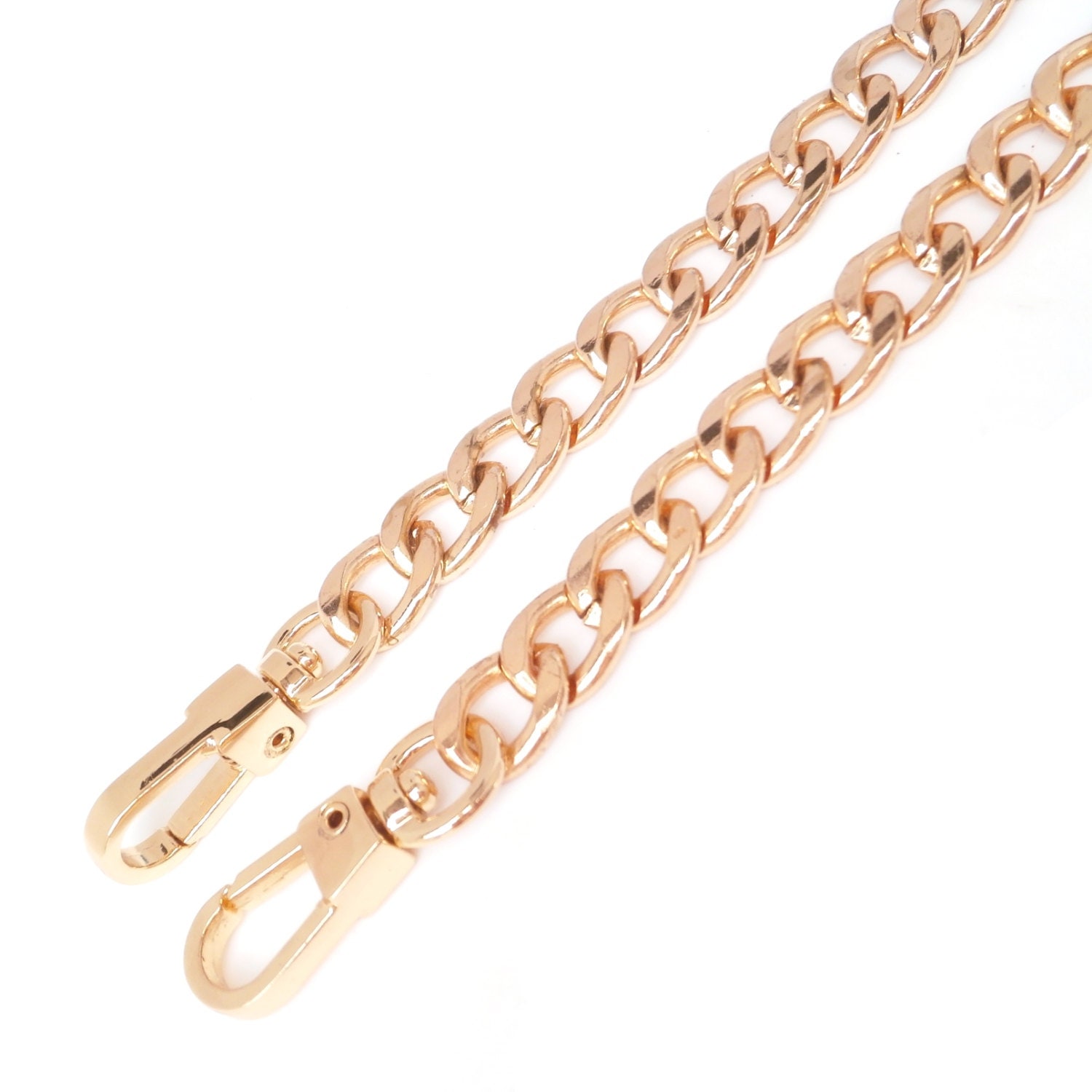Top Grade 9MM Width Golden Flat Bag Metal Chain Strap