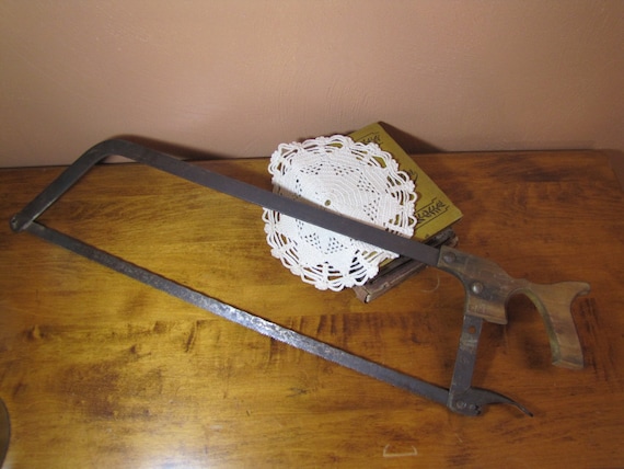 Vintage Wooden Handle Meat Saw