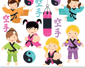 Karate clip art | Etsy