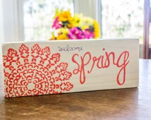 Popular items for spring wood signs on Etsy