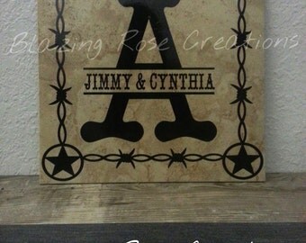 Western Split Monogram