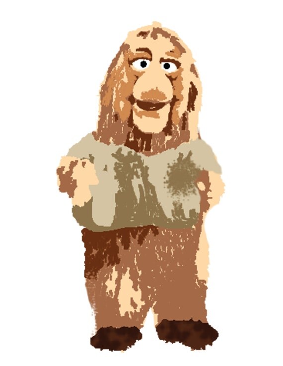 Items similar to Digital Illustration of Junior Gorg from Fraggle Rock ...