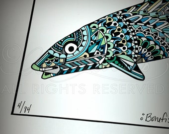 Limited Edition Orca Zentangle Art Gicleé Print