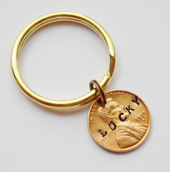 Lucky Penny Keychain: Customizable Boyfriend Girlfriend Teen