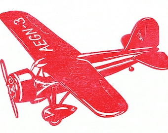 Items similar to Hall's Bulldog Racer vintage airplane watercolor print ...