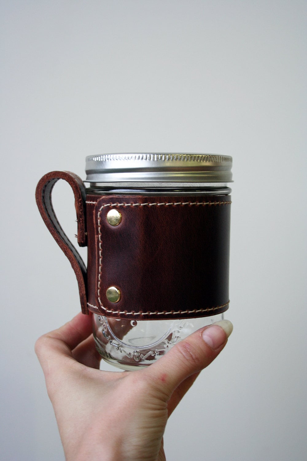 Leather Jar Wrap leather mug wrap