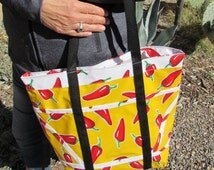 Popular items for oilcloth tote bag on Etsy
