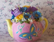 Popular items for butterfly teapot on Etsy