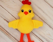 Chicken Toy - Stuffed Animal - Hen - Handmade, Plush Chicken - Easter Toy