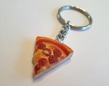 Popular items for pizza keychain on Etsy