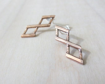 Quad Bronze Stud Earrings Bronze with by ArcherSkinnerJewelry