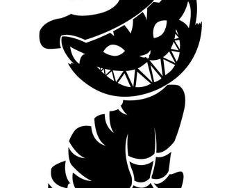 Cheshire cat decal | Etsy