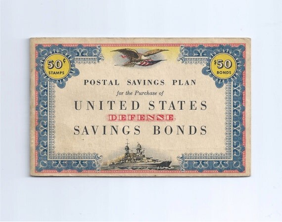 WWII Booklet Postal Savings Plan United States Defense Savings