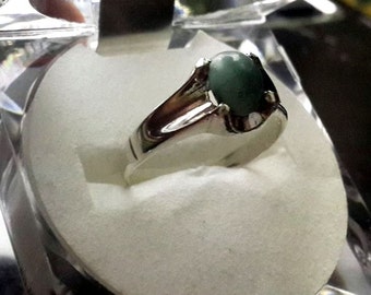 Real Old Sabza of Size 12 resizable Ring Stone totally