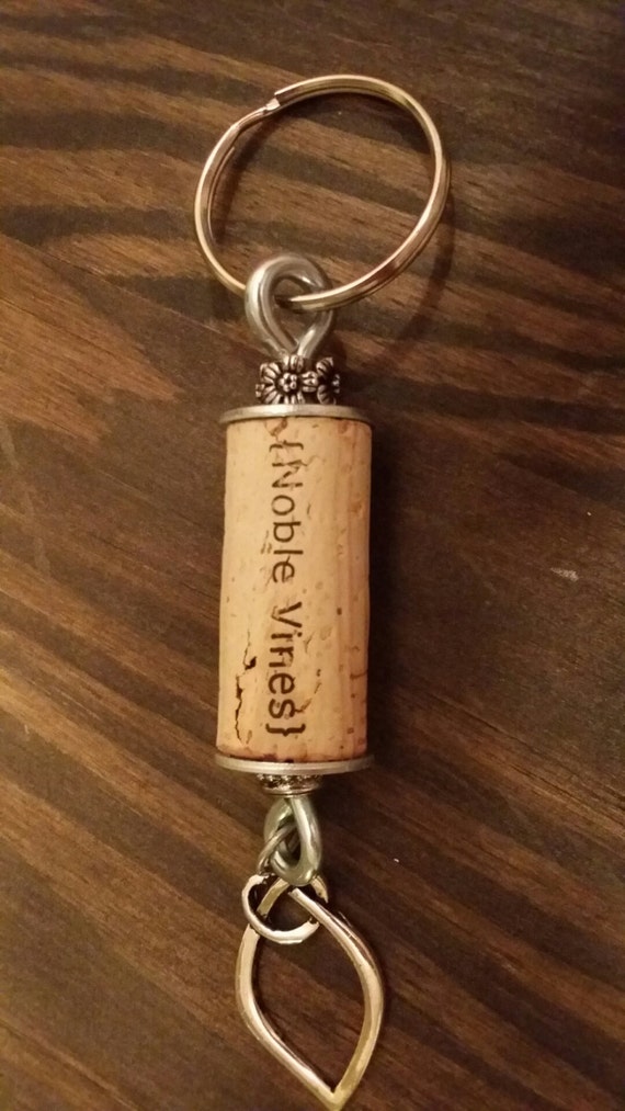 Items similar to Wine Cork Keychain on Etsy