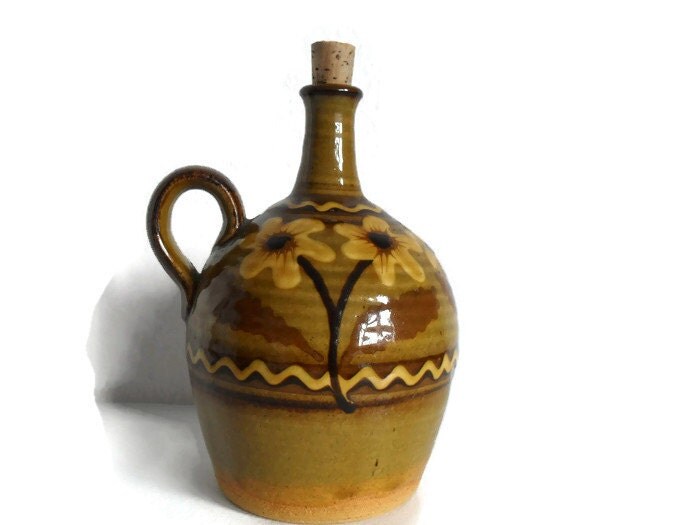 Yellow Slip Glaze Stoneware Cider Jug Alan Frewin Millhouse Pottery ...