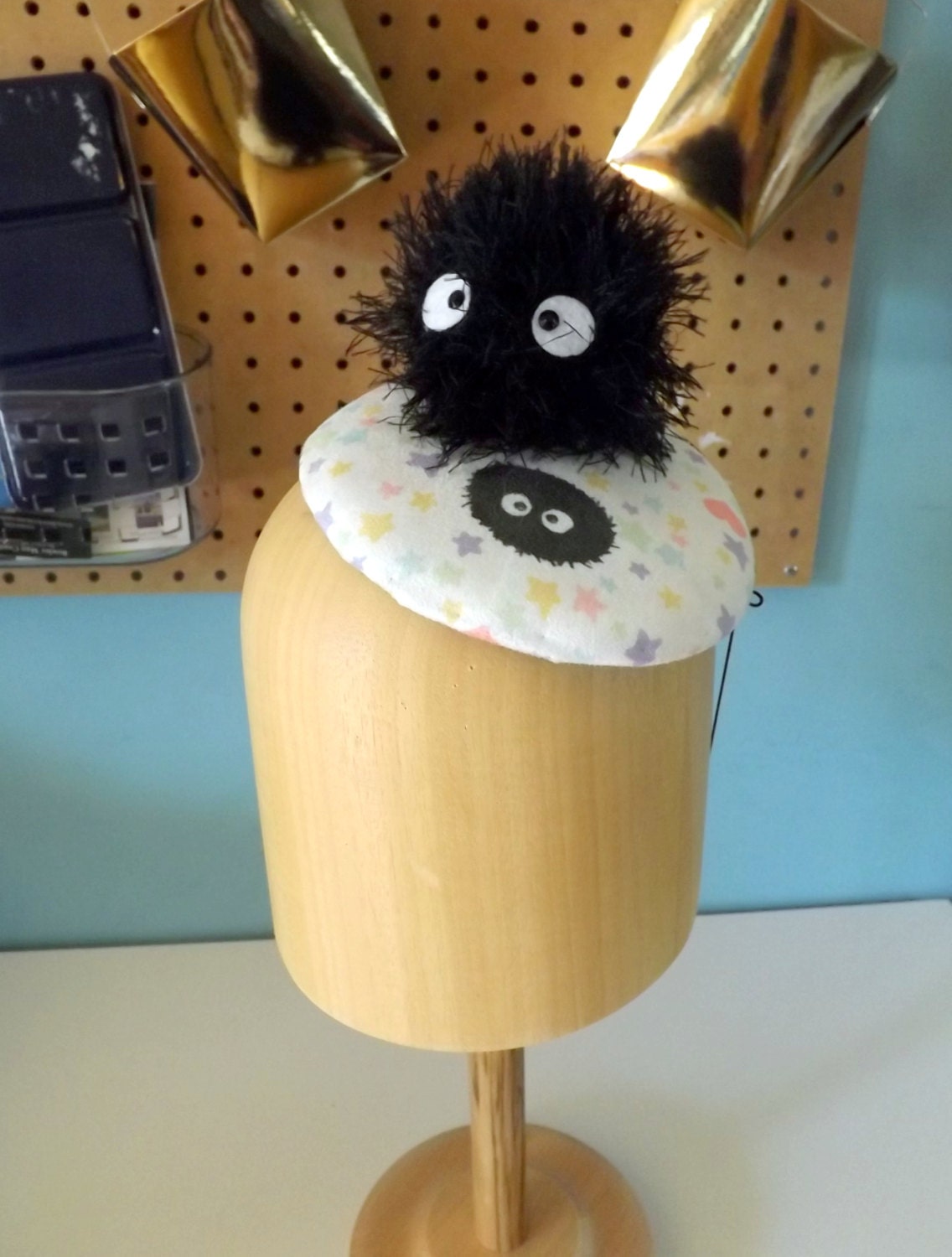 Soot Sprite Inspired Cocktail Hat. Studio Ghibli Totoro