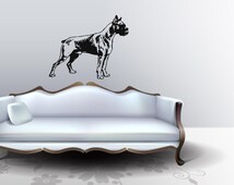 Unique boxer dog decal related items | Etsy