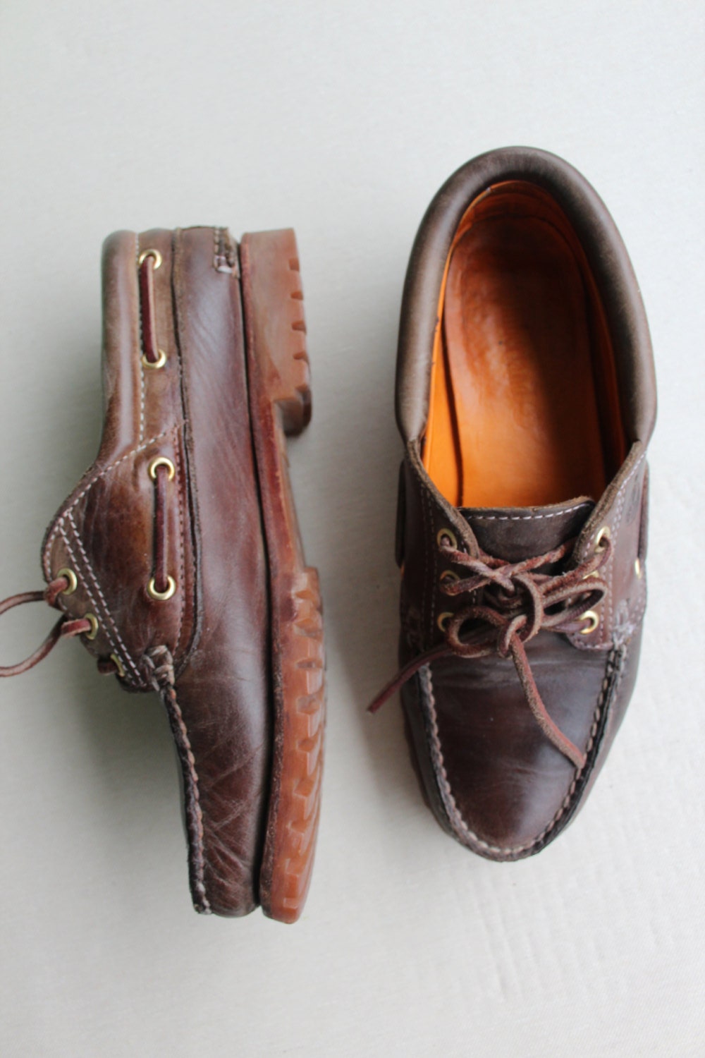 Vintage Timberland Brown Leather Moccassins – Size 38Eu / 7.5Us – Haute ...