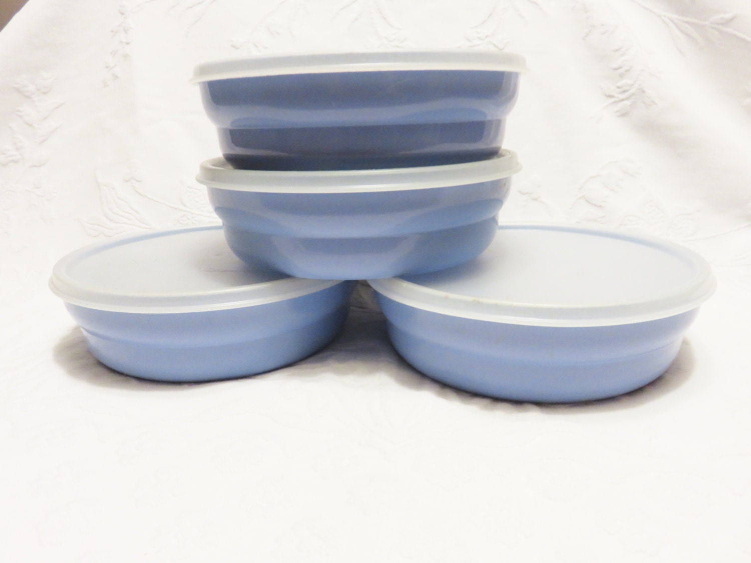 Tupperware Microwavable 2415A Set of Four Blue with Seals 2541A ...