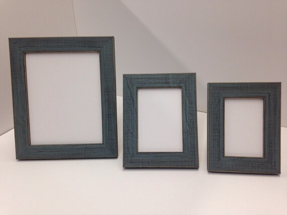 GRAY Rustic Wood Picture Frame Grey Reclaimed Distressed