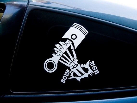 Piston Vinyl Decal Bone Sign Series