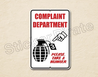 Complaint sign | Etsy